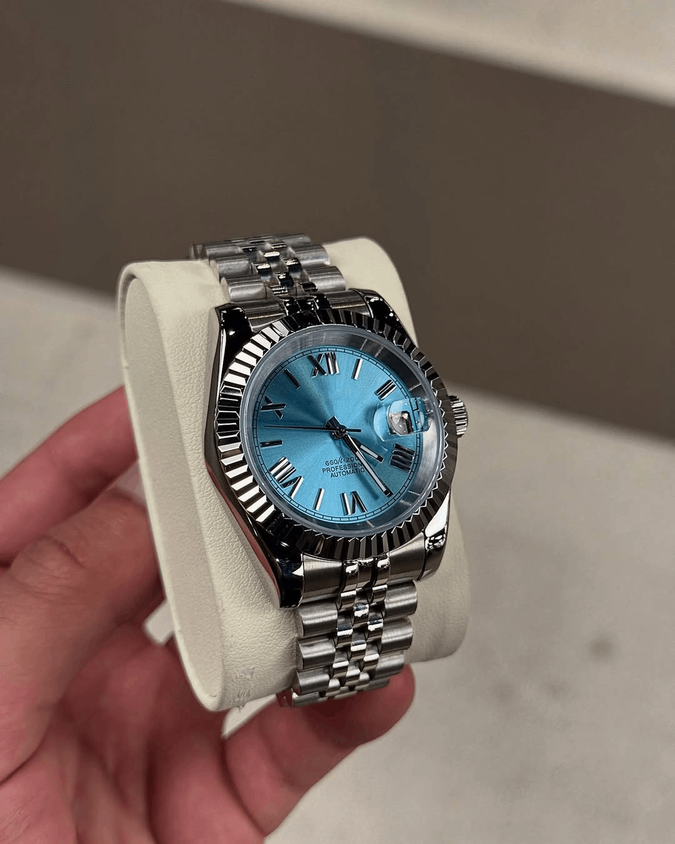 Ocean Blue Roman Dial Mod Watch – Automatic Watch | Orion Watches ...
